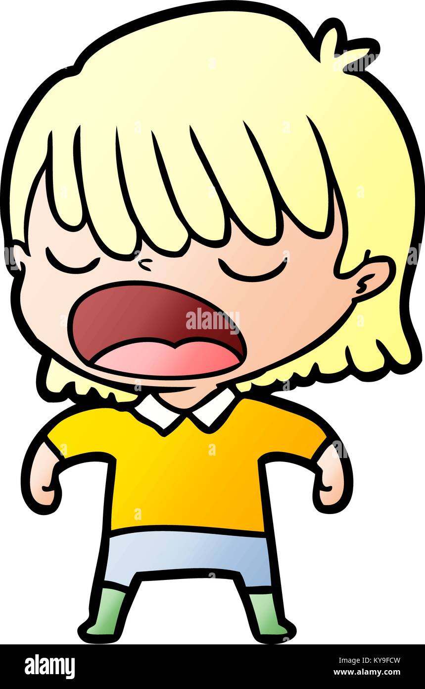 cartoon woman talking loudly Stock Vector Image & Art - Alamy