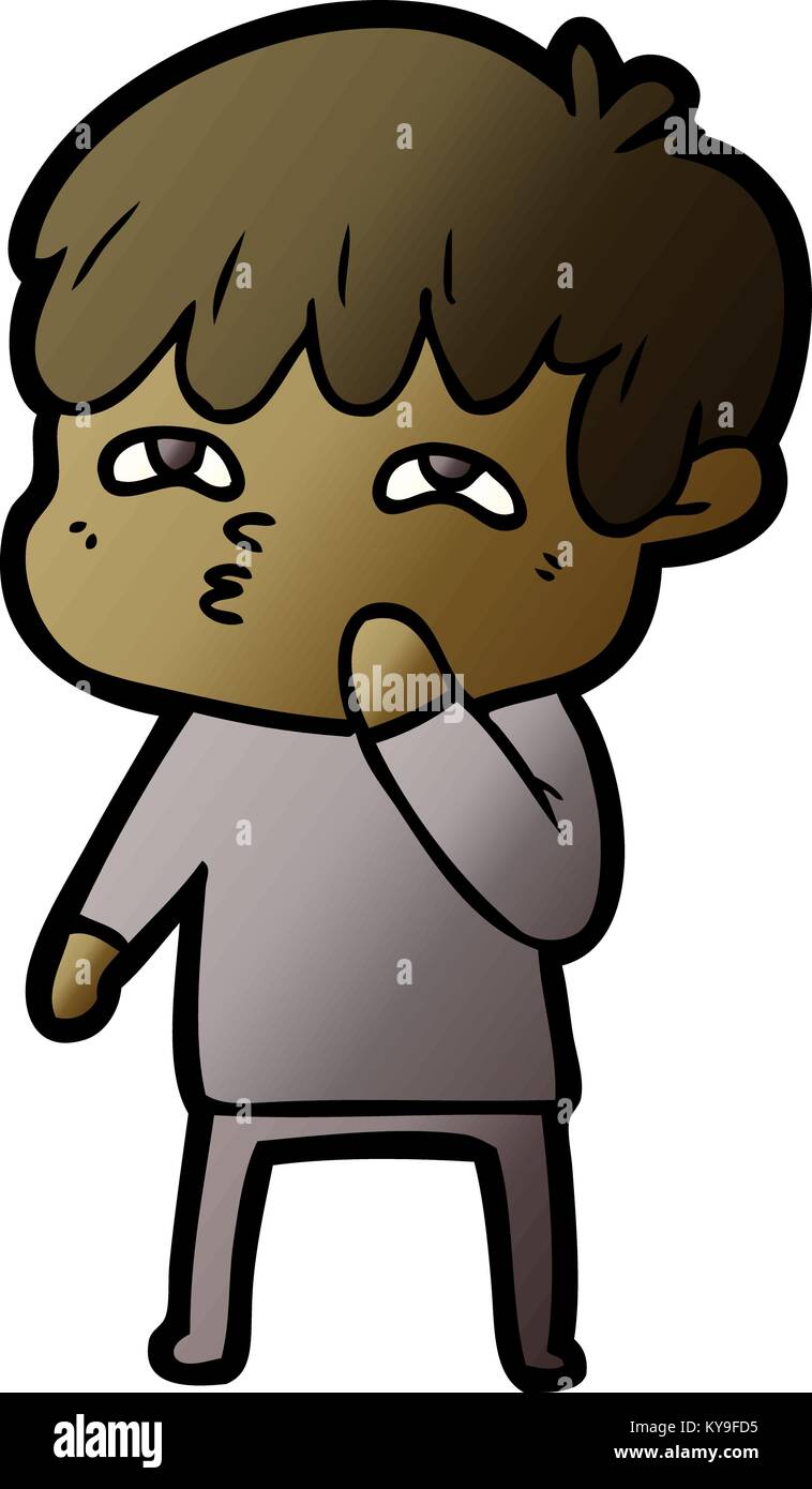 Curious Expression Cartoon
