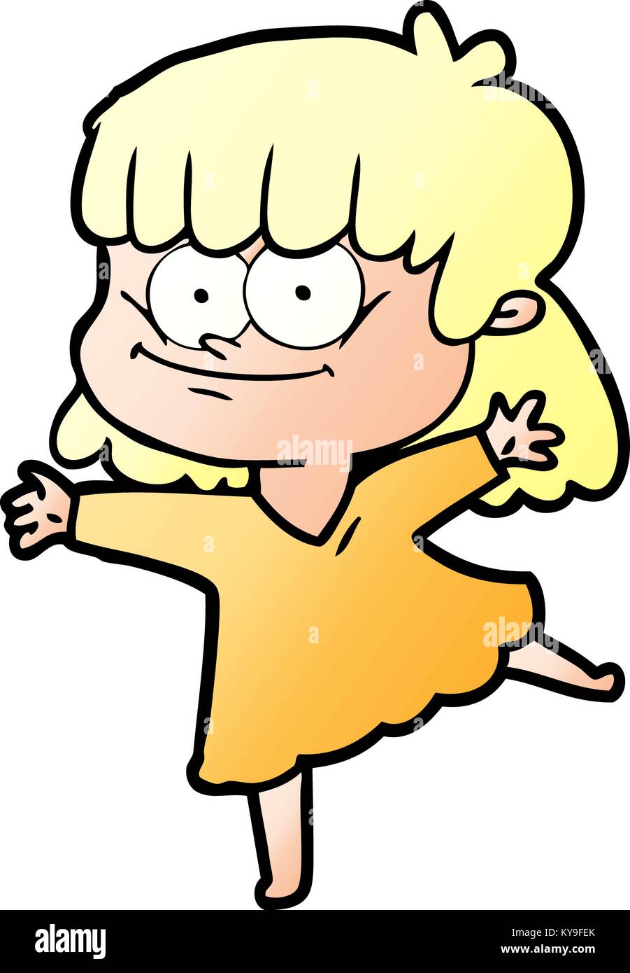 cartoon smiling woman Stock Vector Image & Art - Alamy