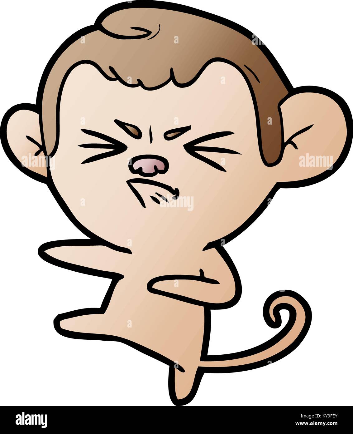 cartoon angry monkey Stock Vector Image & Art - Alamy
