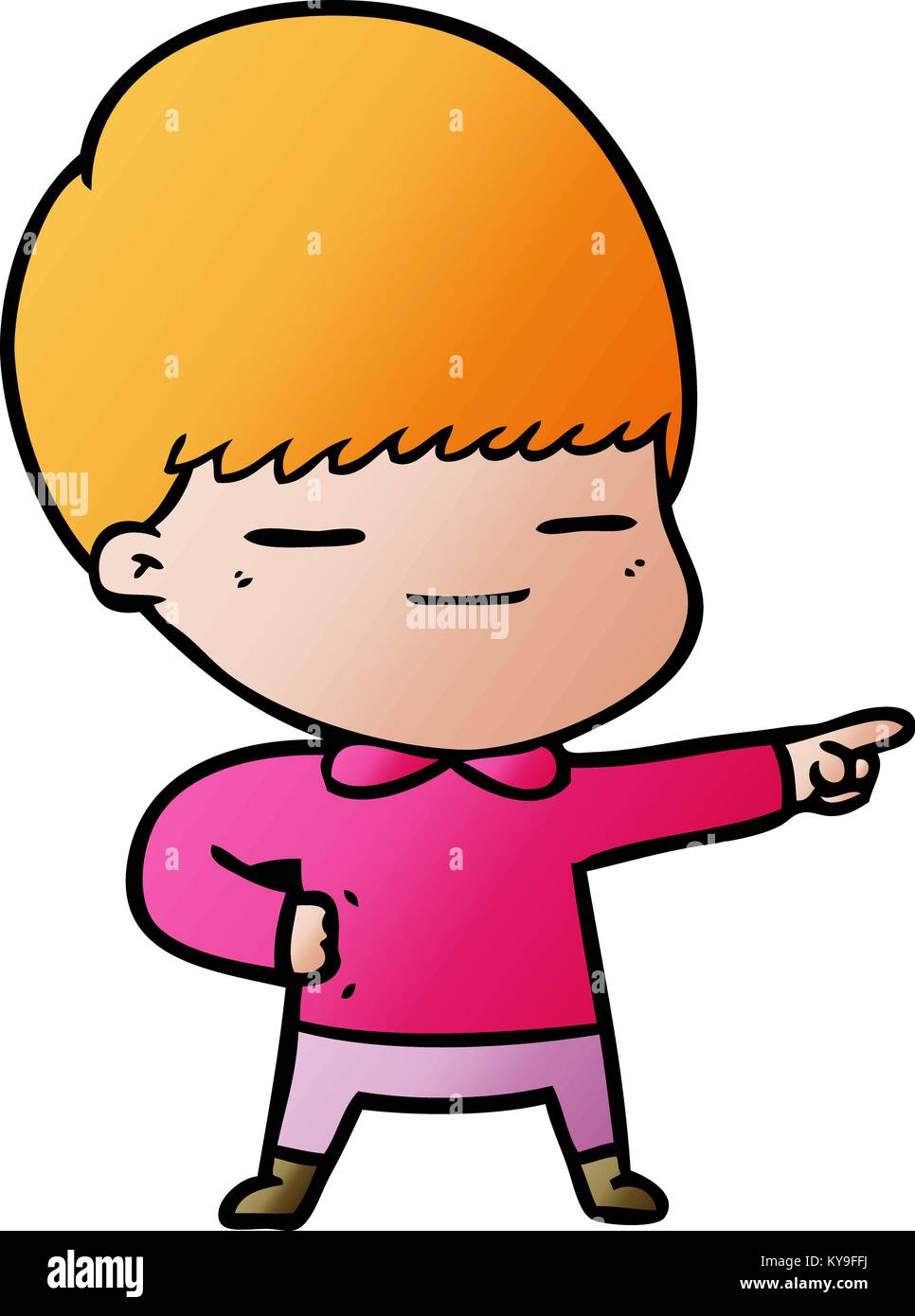 cartoon smug boy Stock Vector Image & Art - Alamy