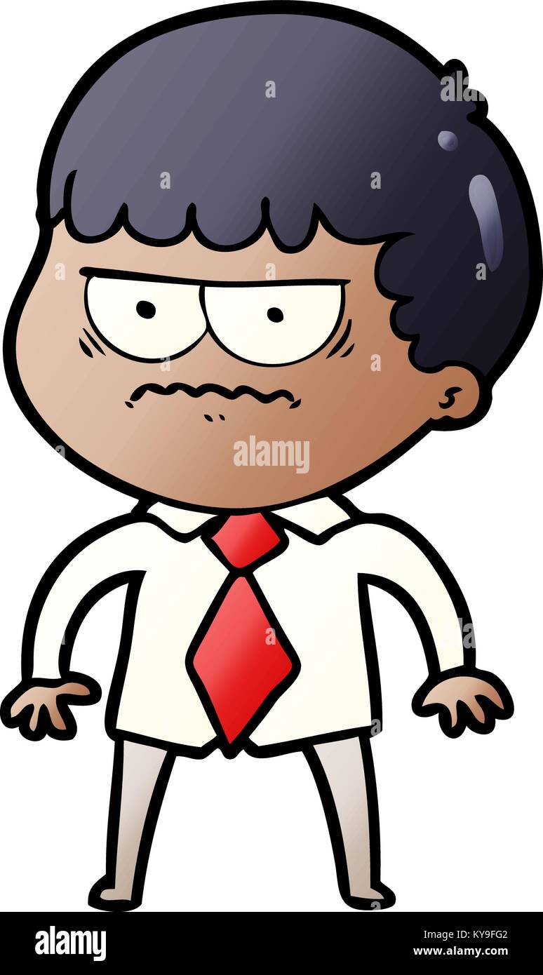 cartoon annoyed man Stock Vector Image & Art - Alamy