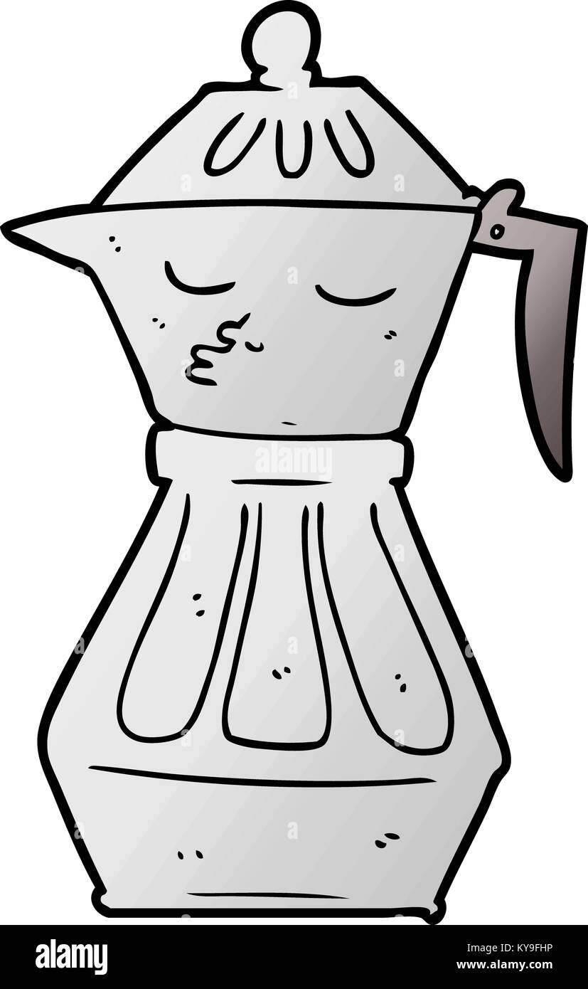 cartoon coffee pot Stock Vector Image & Art - Alamy