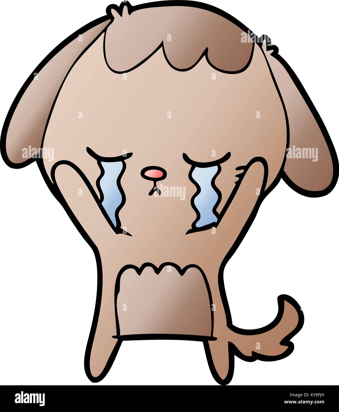 cartoon dog crying Stock Vector Image & Art - Alamy
