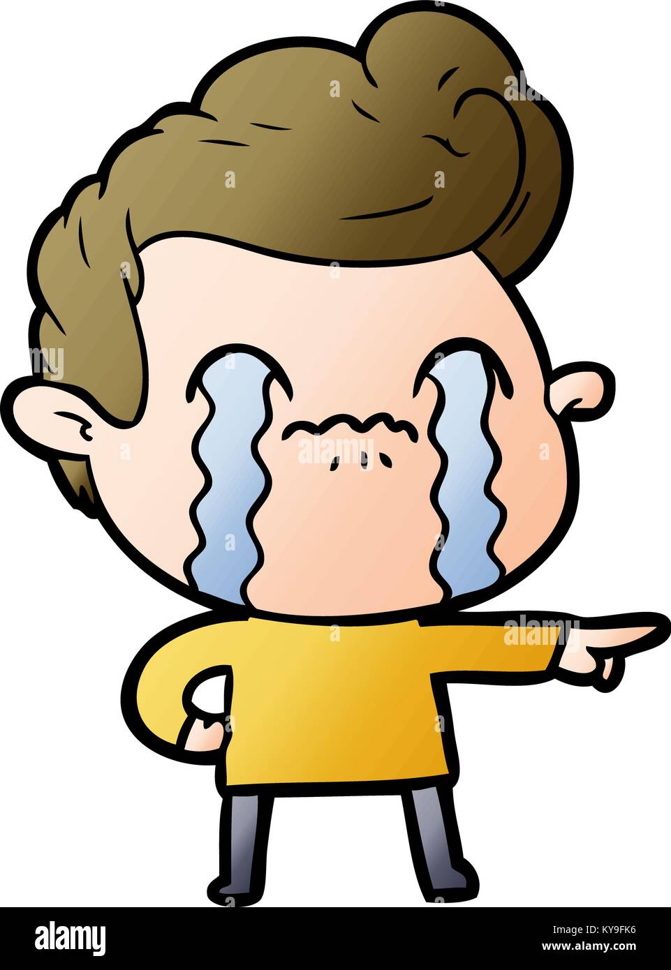 cartoon man crying Stock Vector Image & Art - Alamy