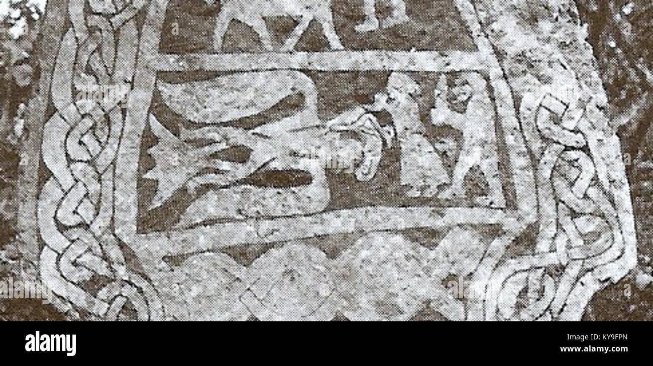 Mythological depiction showing Odin, Suttungr, and Gunnlöd from Norse ...