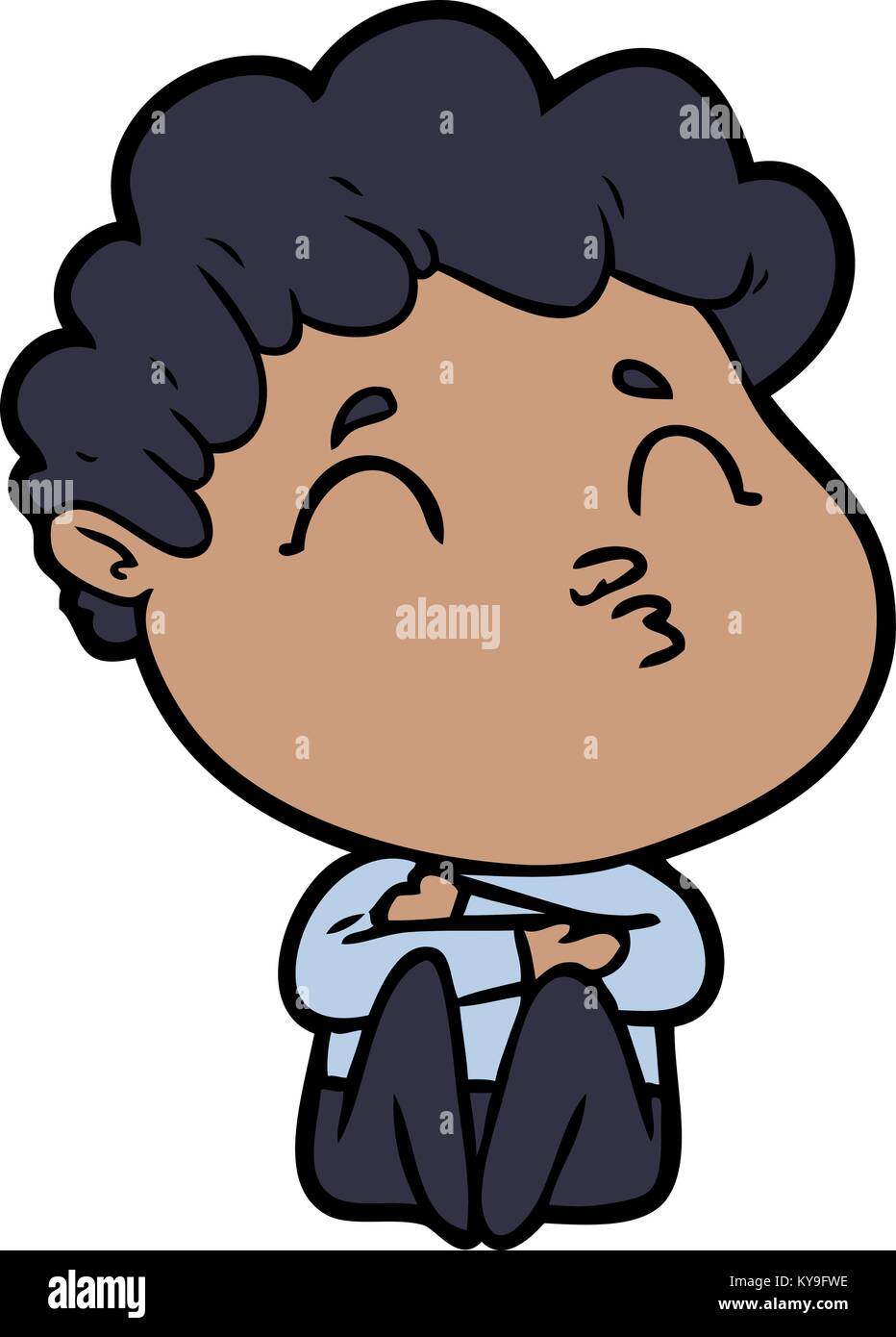 cartoon man pouting Stock Vector Image & Art - Alamy