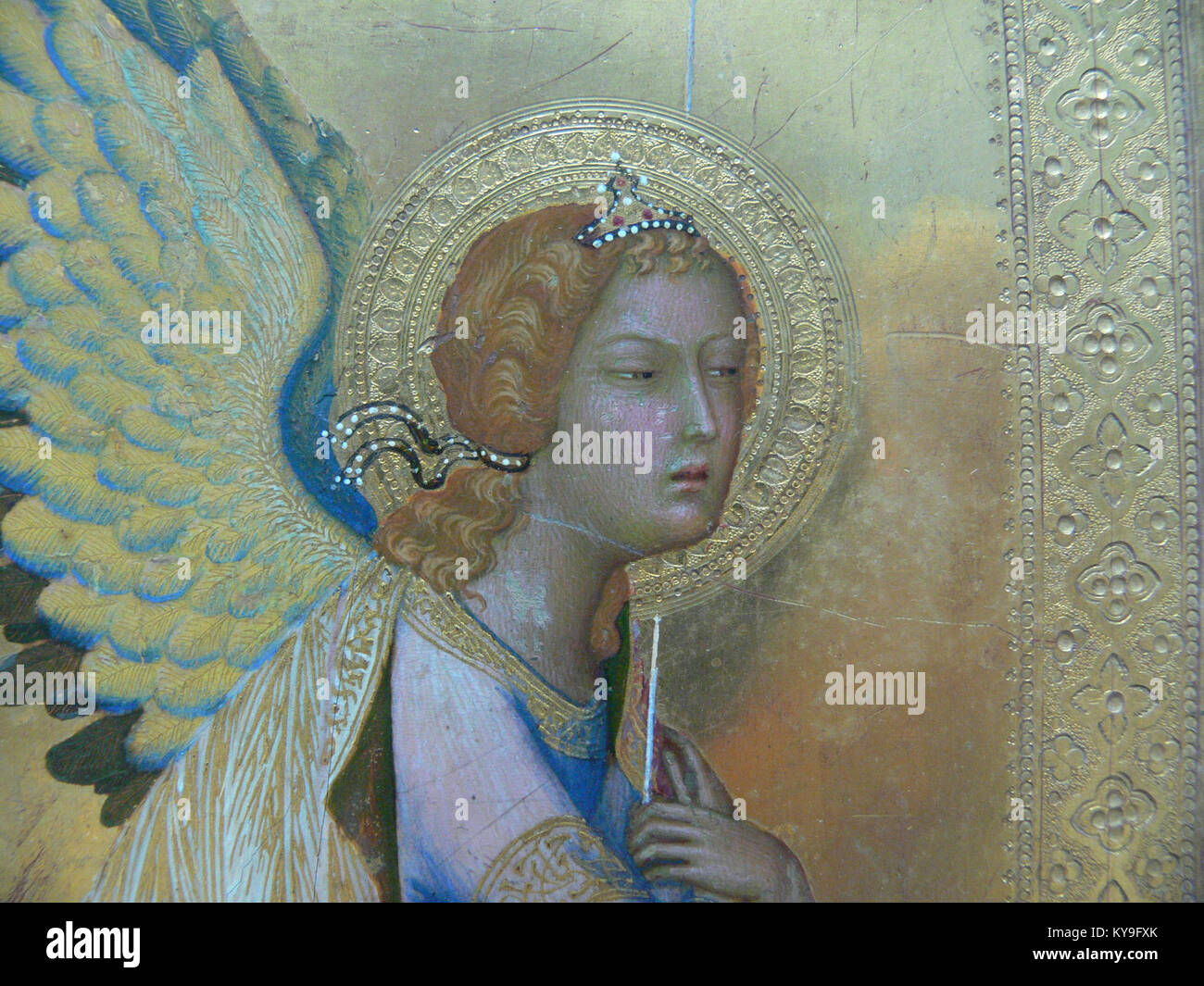 The 'Annunciation' by Simone Martini, housed in the Musée d'Anvers ...