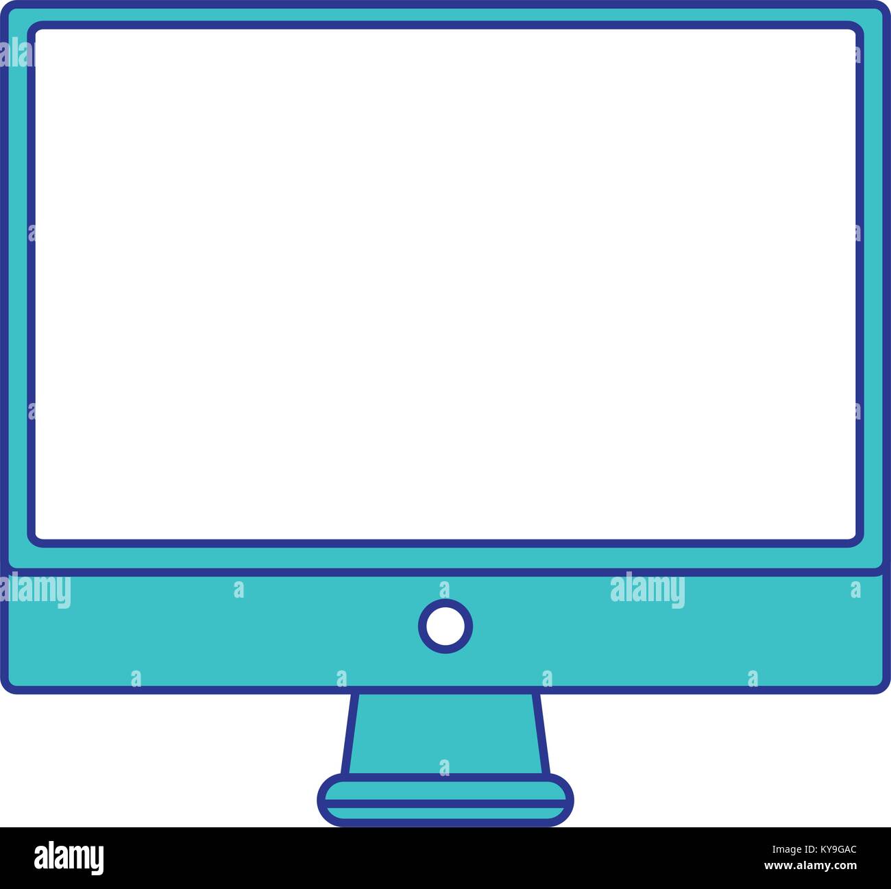 full color electronic computer screen technology icon Stock Vector ...