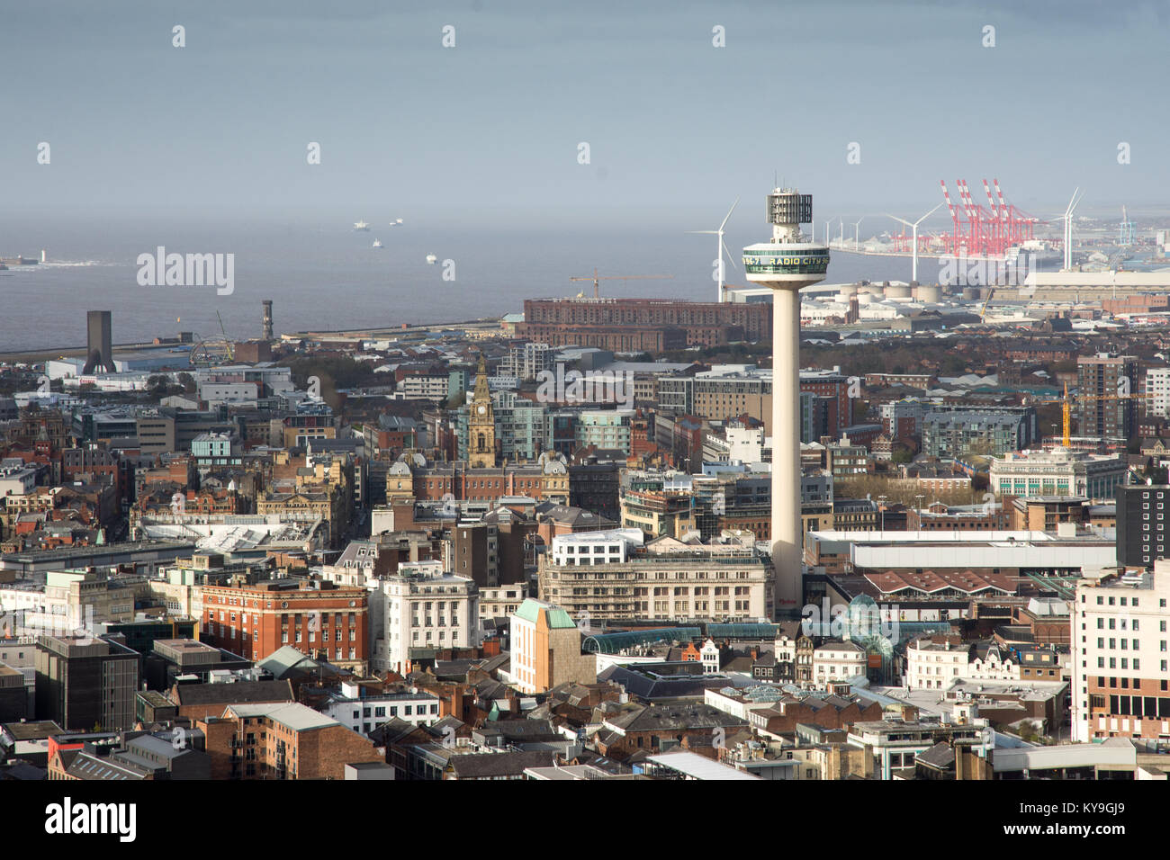 Liverpool, England, UK - November 9, 2017: Radio City Tower rises above ...