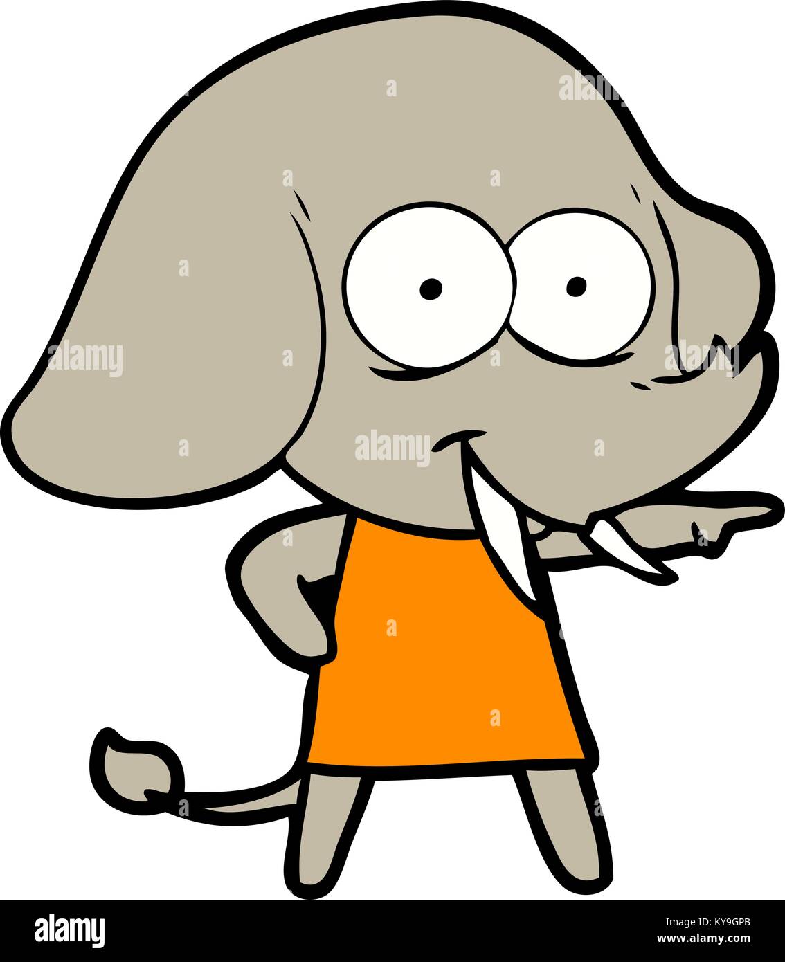 happy cartoon elephant Stock Vector Image & Art - Alamy