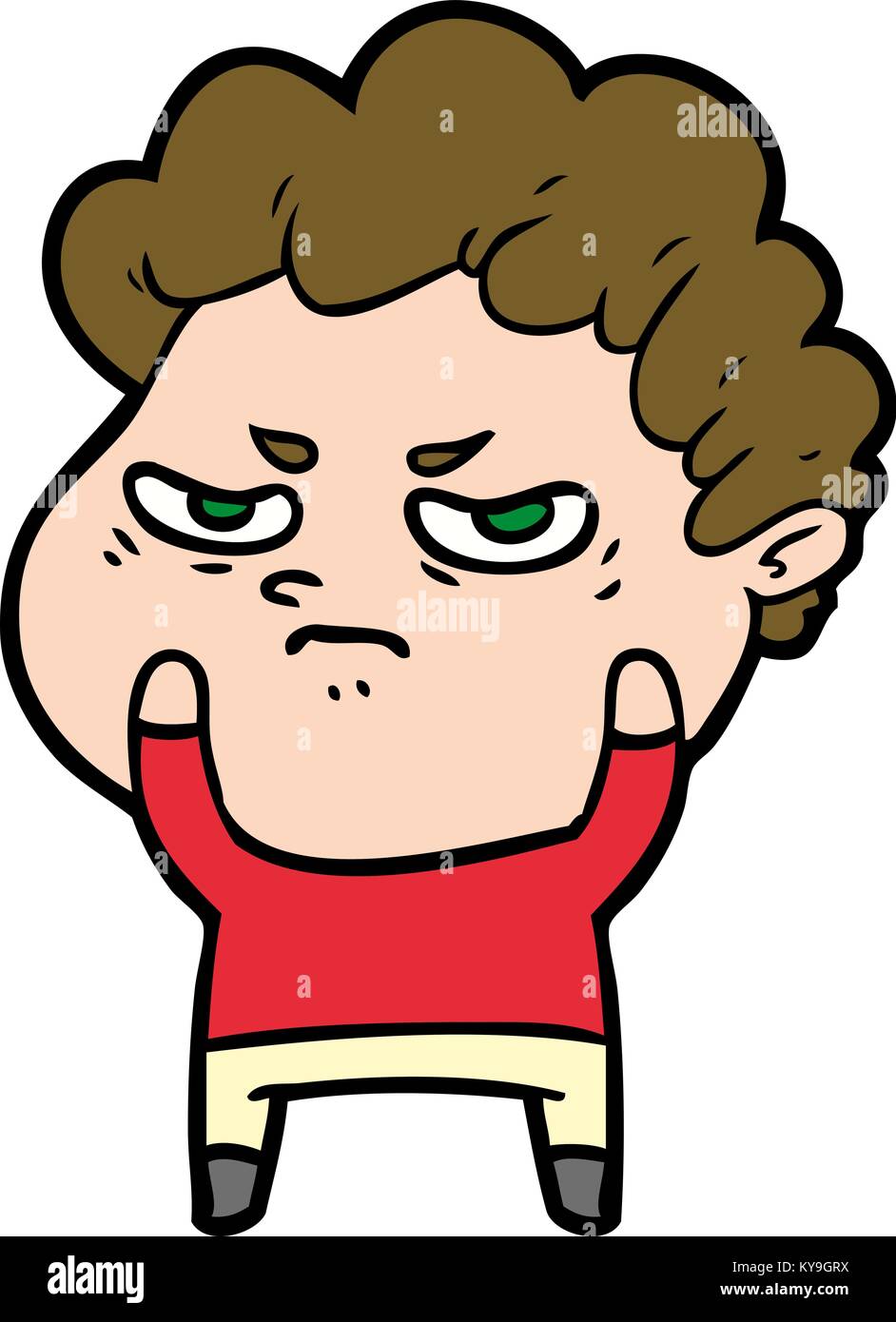 cartoon angry man Stock Vector Image & Art - Alamy