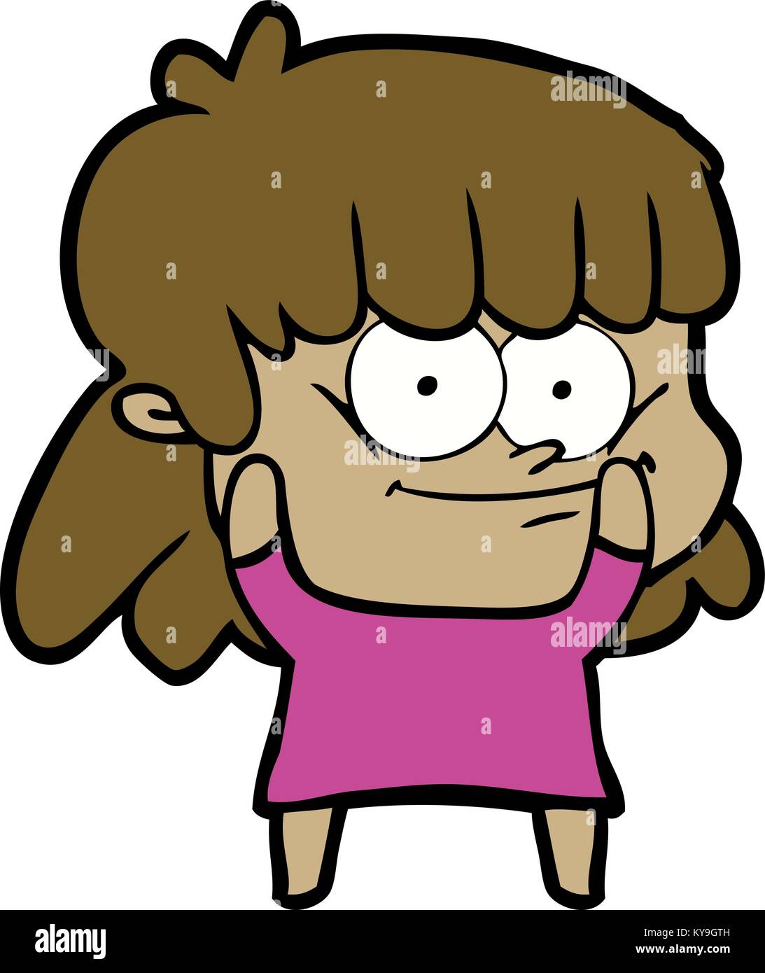 cartoon smiling woman Stock Vector Image & Art - Alamy