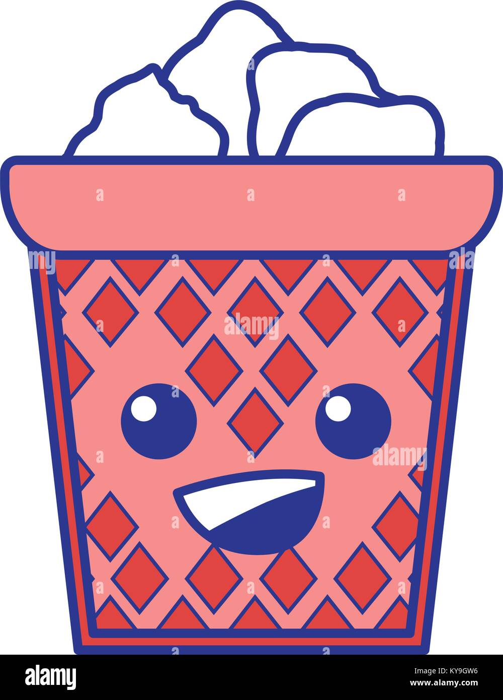 full color happy papers can kawaii cartoon Stock Vector Image & Art - Alamy