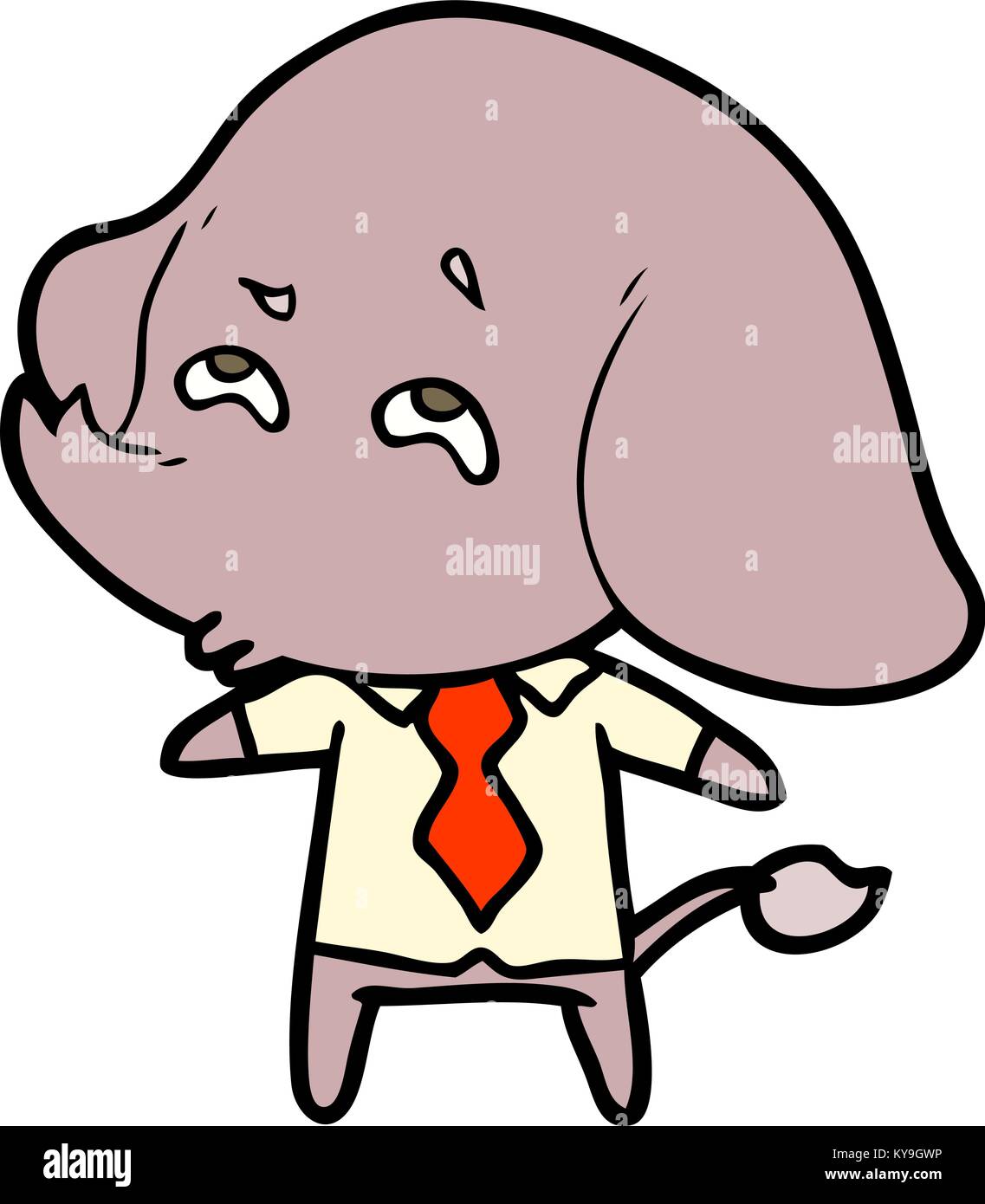 cartoon elephant boss remembering Stock Vector Image & Art - Alamy