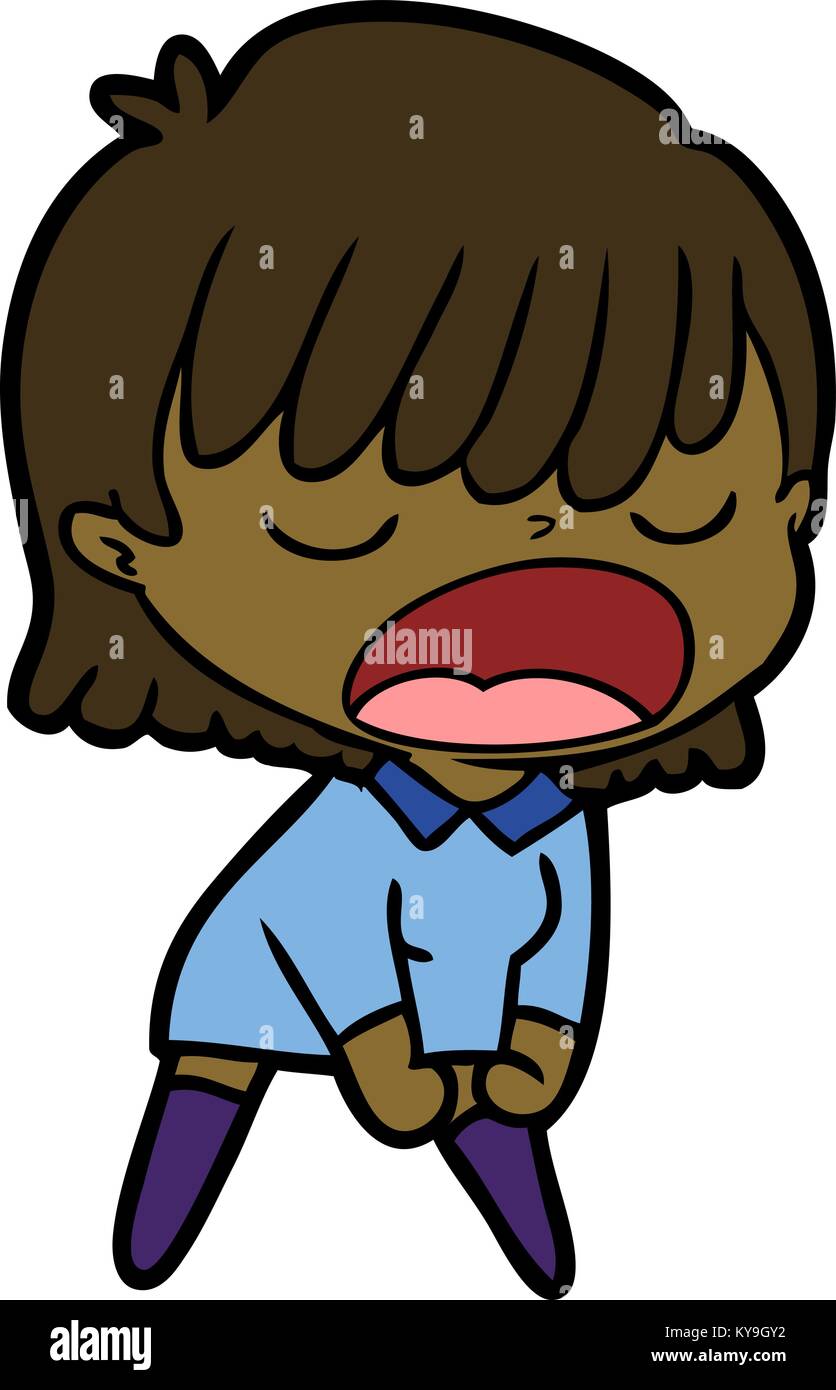 cartoon woman talking loudly Stock Vector Image & Art - Alamy