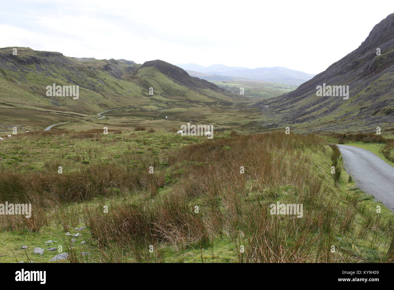 The road leading from Manod mine towards Blaenau Ffestiniog. Manod was ...