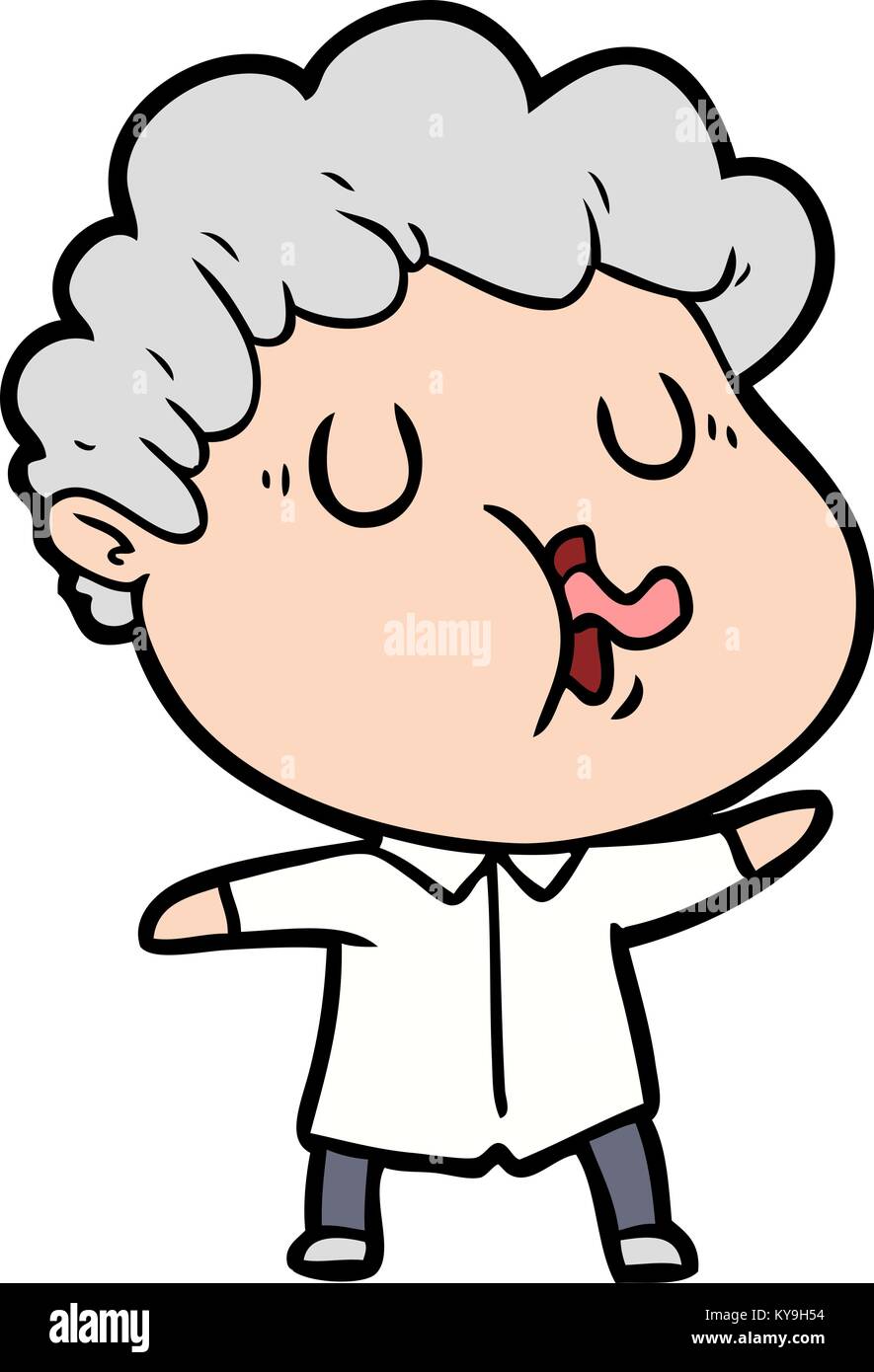 cartoon man pulling face Stock Vector Image & Art - Alamy