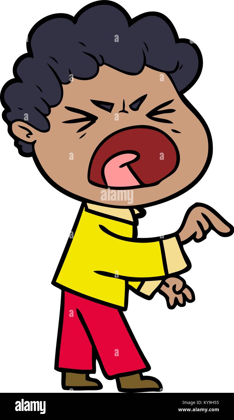 cartoon furious man Stock Vector Image & Art - Alamy