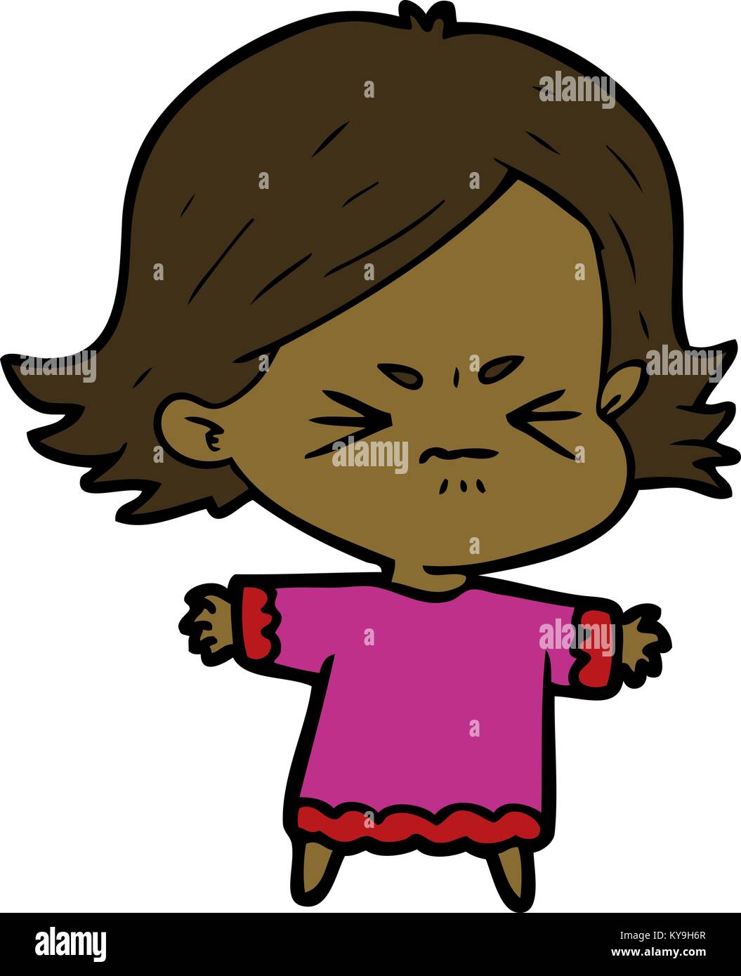 cartoon angry woman Stock Vector Image & Art - Alamy