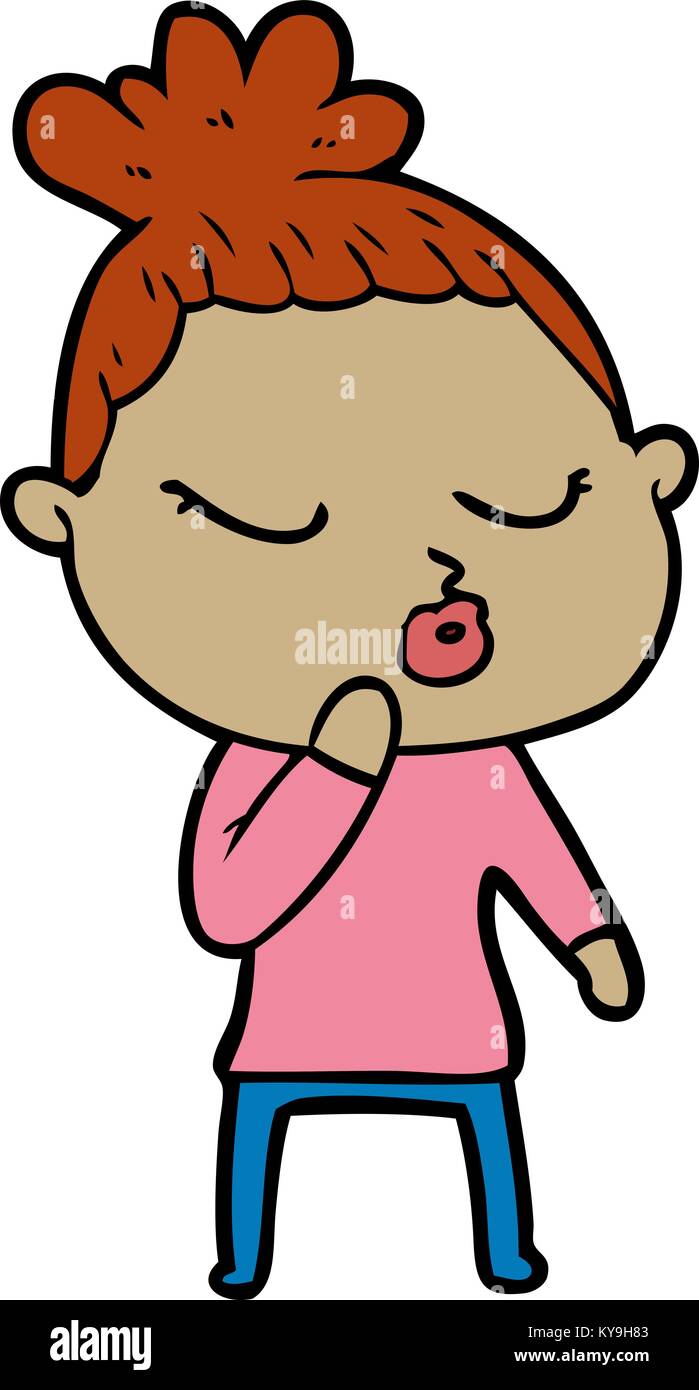 cartoon calm woman Stock Vector Image & Art - Alamy