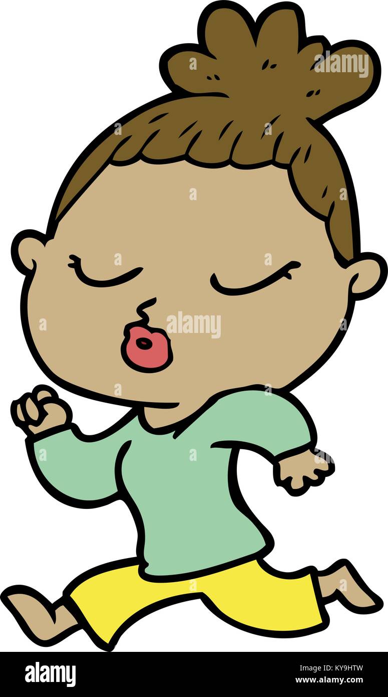 cartoon calm woman Stock Vector Image & Art - Alamy