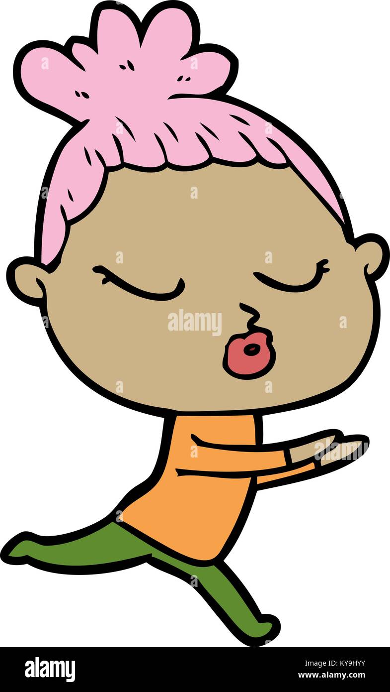 cartoon calm woman Stock Vector Image & Art - Alamy