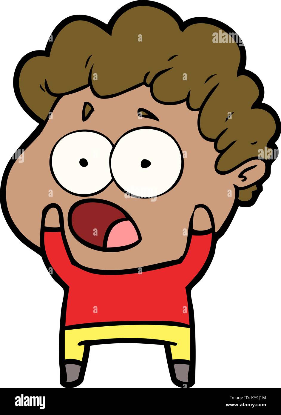 cartoon man gasping in surprise Stock Vector Image & Art - Alamy