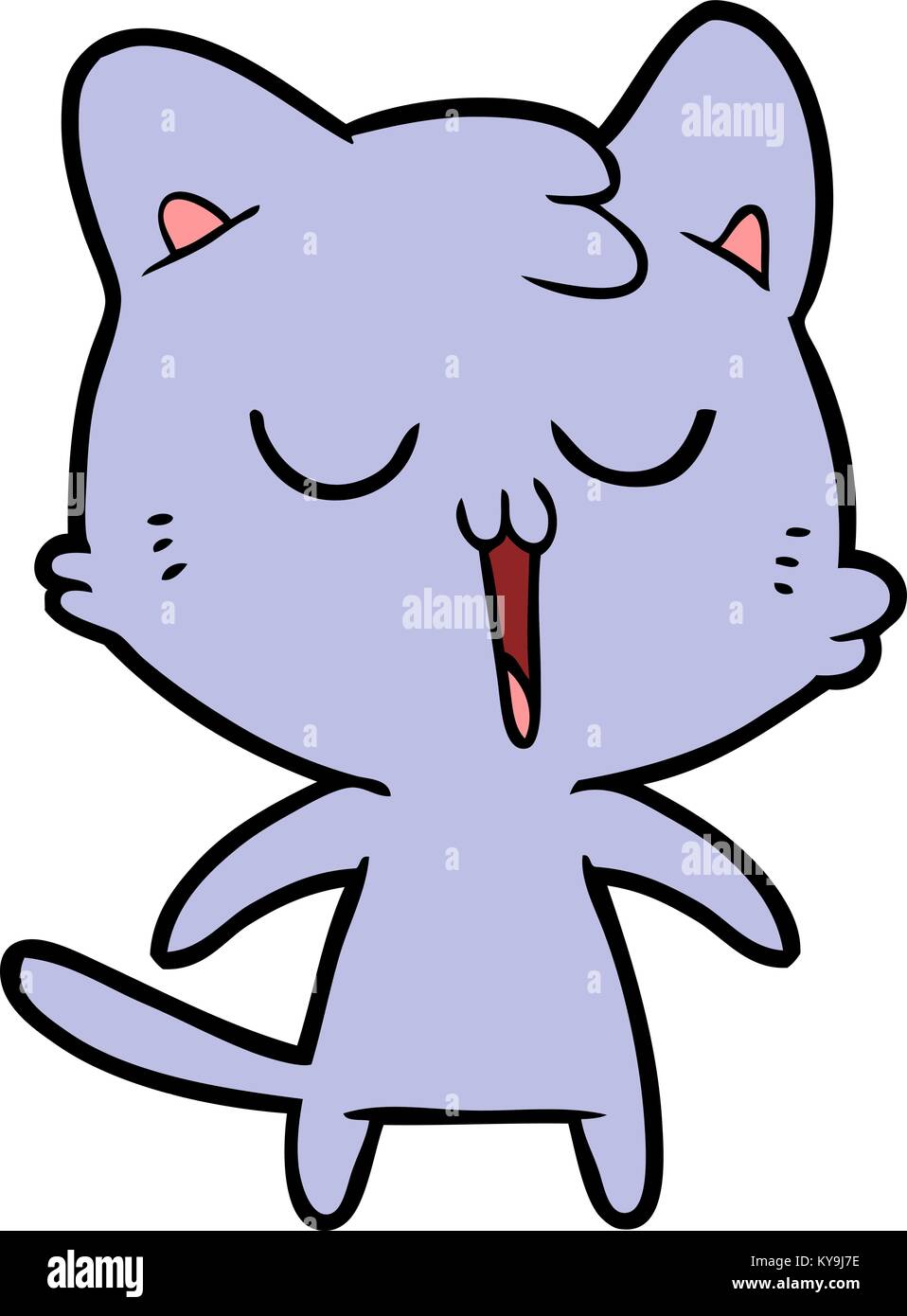 cartoon cat singing Stock Vector Image & Art - Alamy