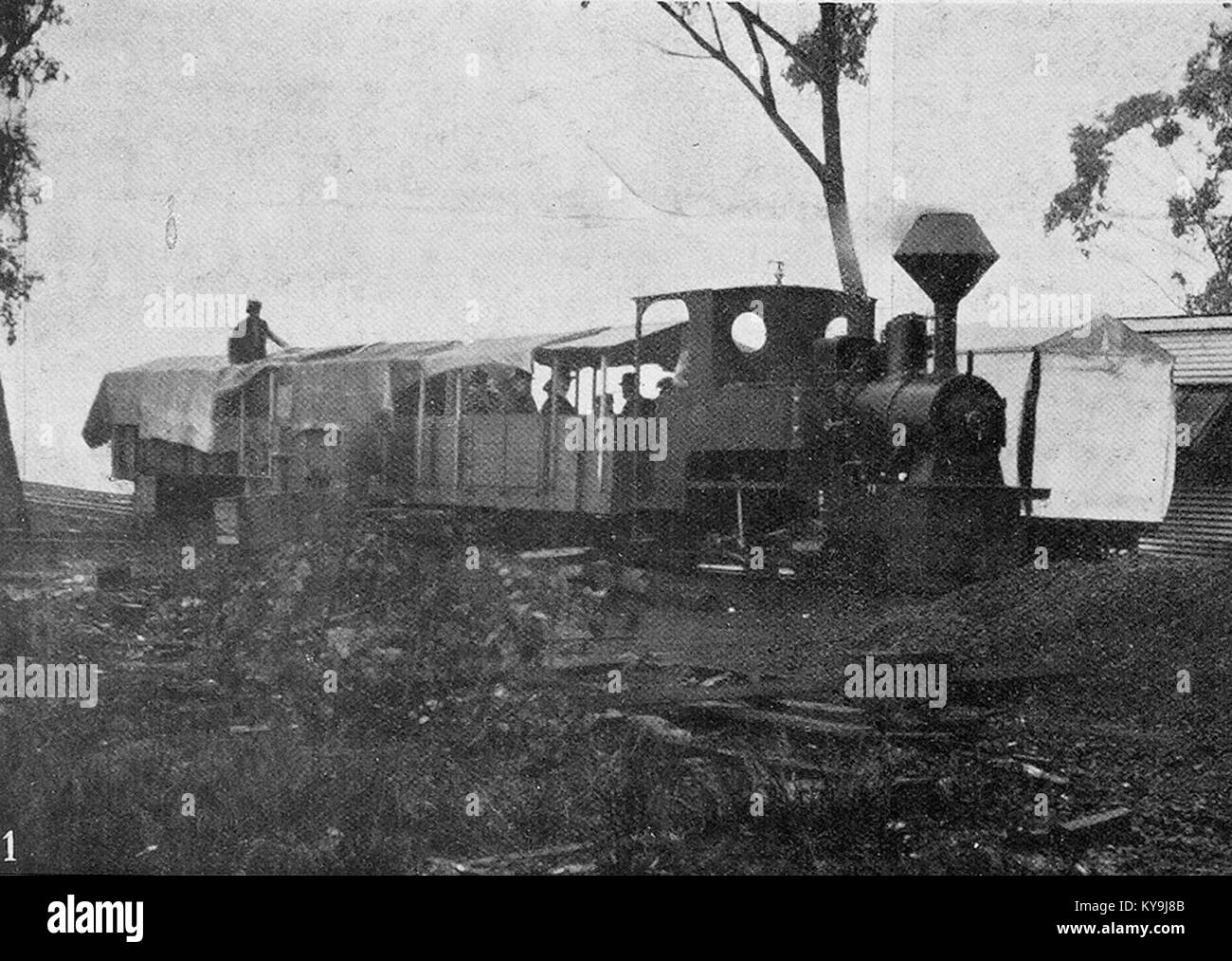 Sandfly Colliery Tramway, photographed on September 14, 1907, showing ...