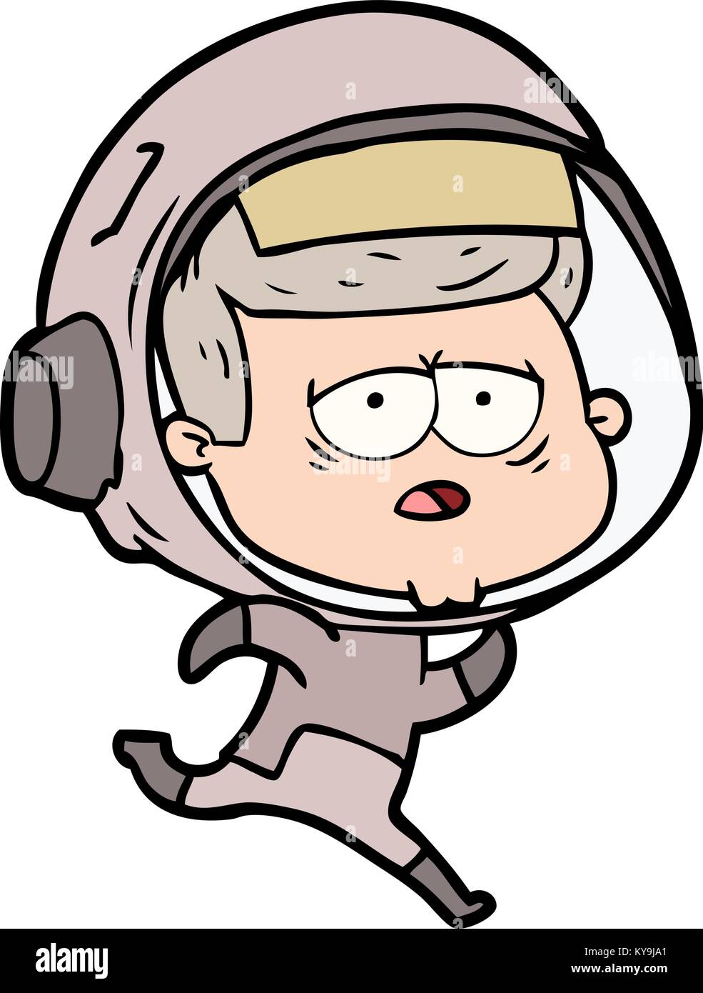 cartoon tired astronaut Stock Vector Image & Art - Alamy