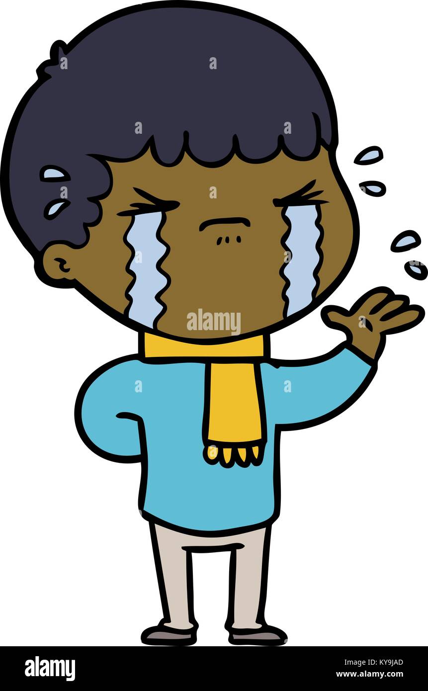 cartoon man crying Stock Vector Image & Art - Alamy