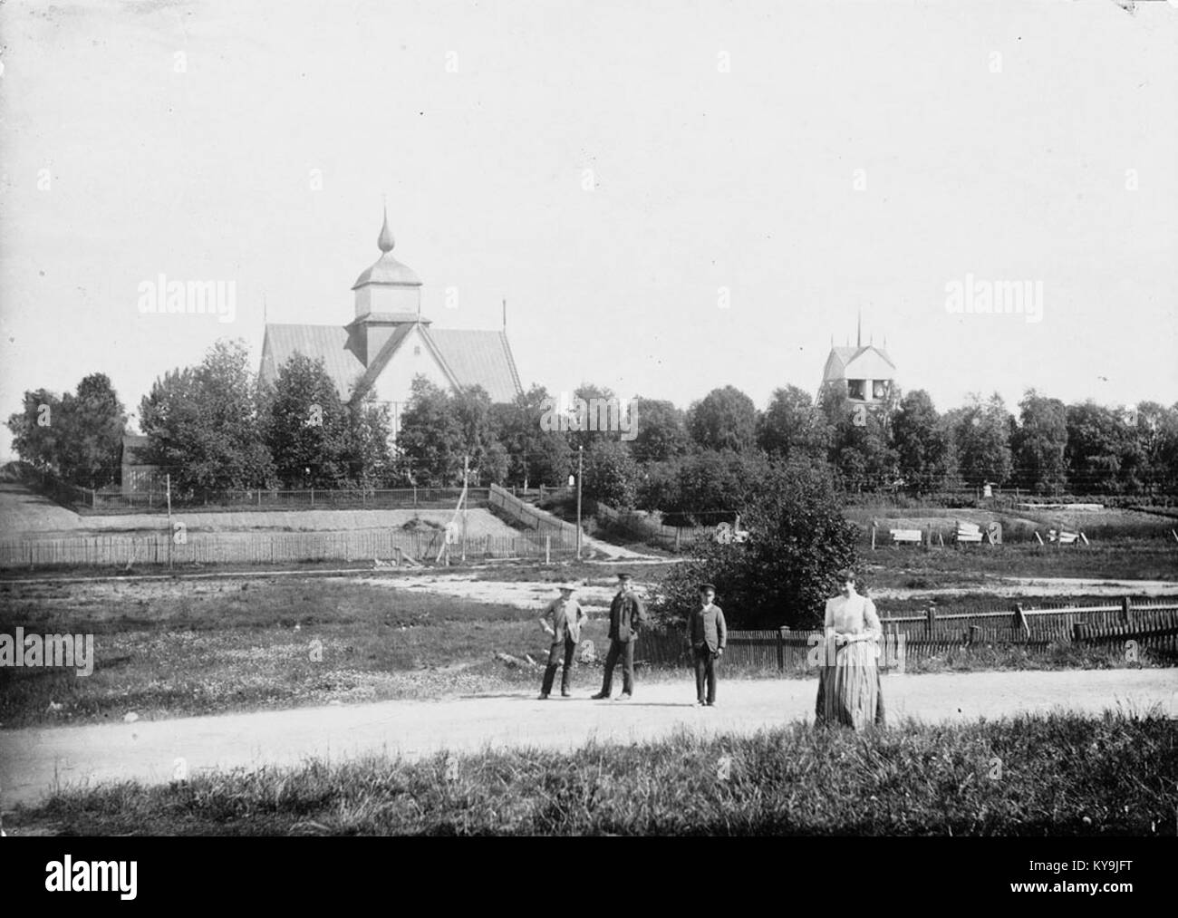 Photograph of Piteå Town Church in Norrbotten, Sweden, showing its ...
