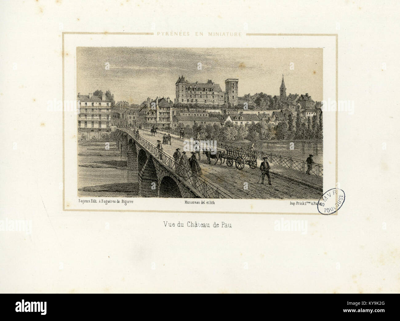 The 'Vue du Château de Pau' offers a view of the historic Pau Castle in ...