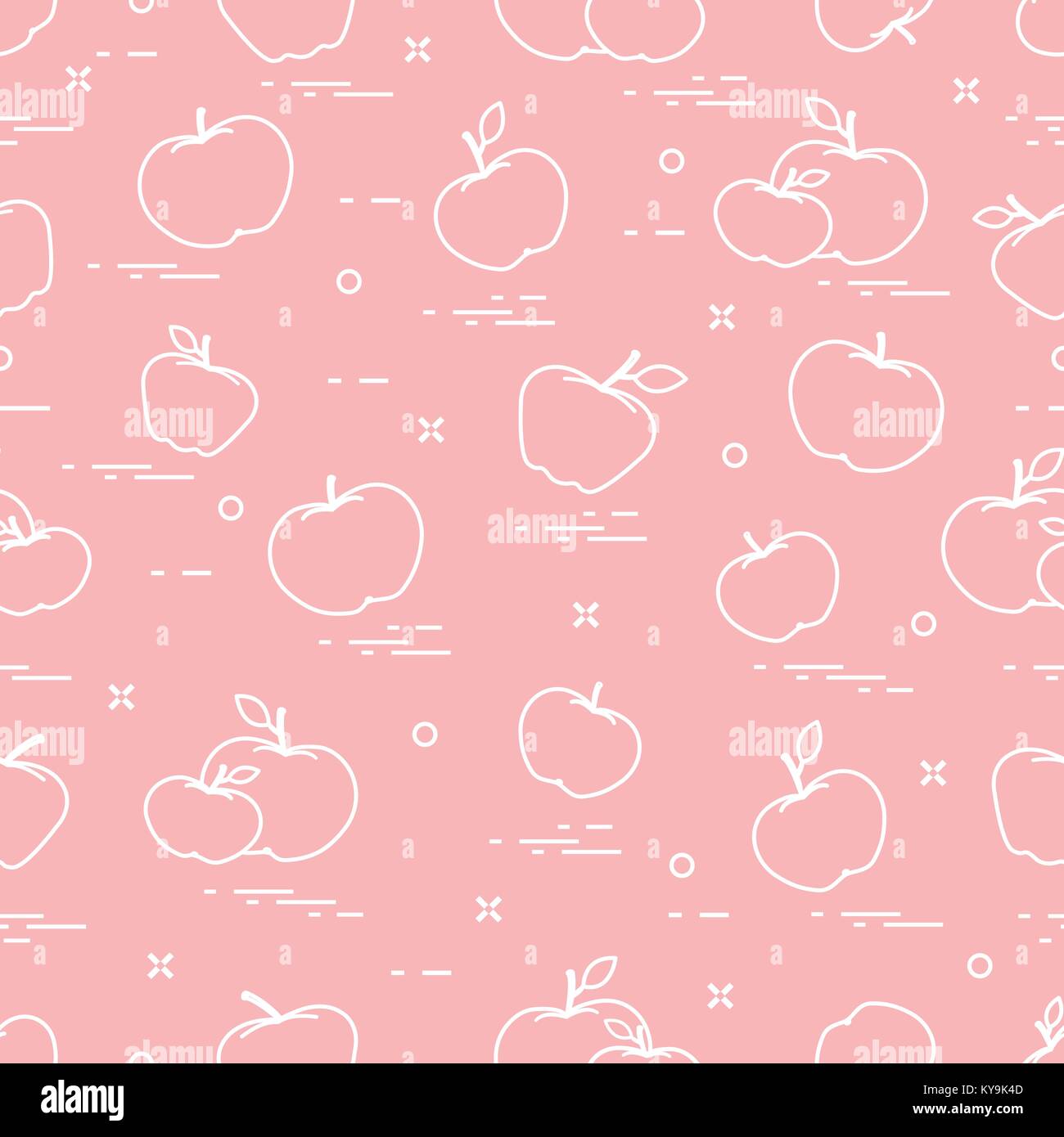 Apples juicy fruit. Seamless pattern. Design for announcement ...