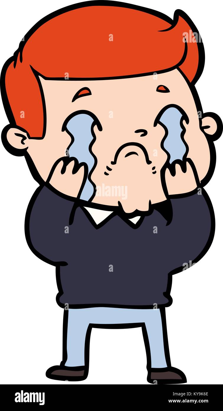 cartoon man crying Stock Vector Image & Art - Alamy
