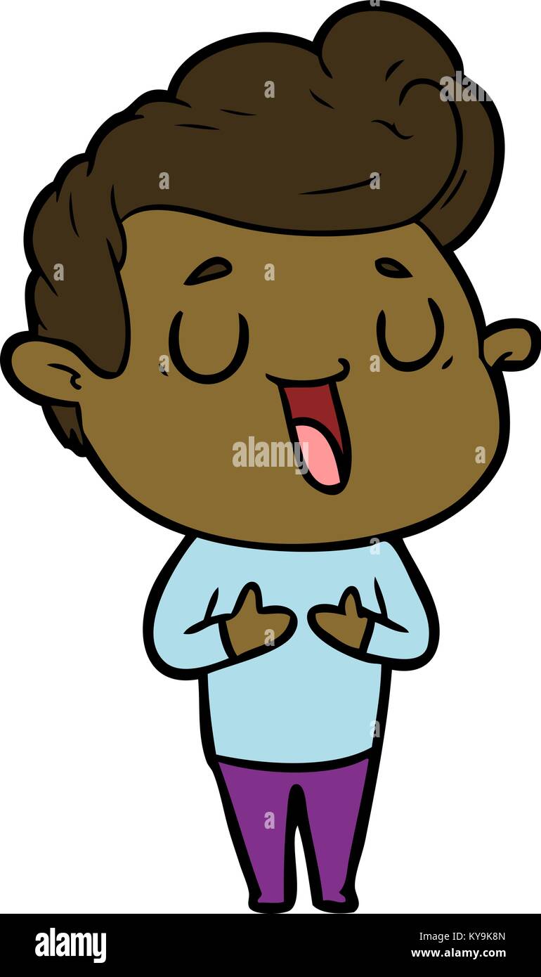happy cartoon man Stock Vector Image & Art - Alamy