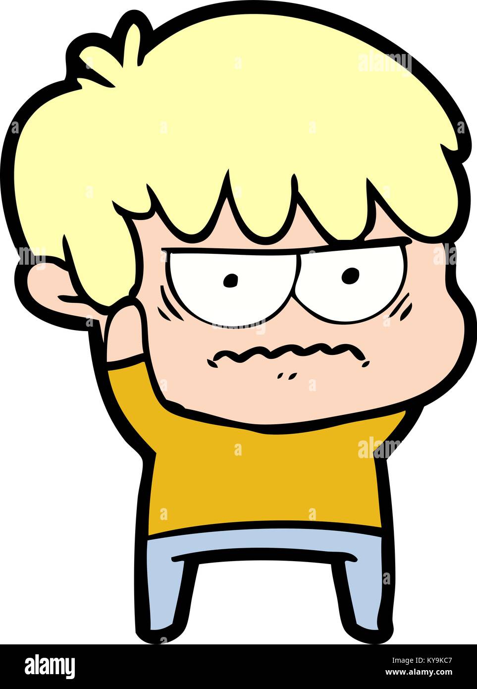 annoyed cartoon boy Stock Vector Image & Art - Alamy