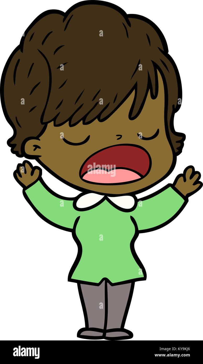 cartoon woman talking Stock Vector Image & Art - Alamy