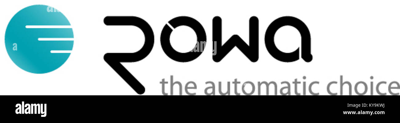Rowa Logo2 + Claim RGB en Stock Photo - Alamy