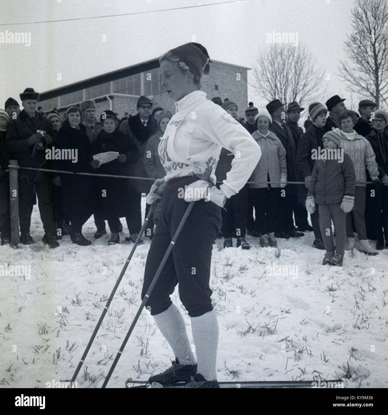 Toini Gustafsson, Finnish cross-country skier, competes in a local ski ...