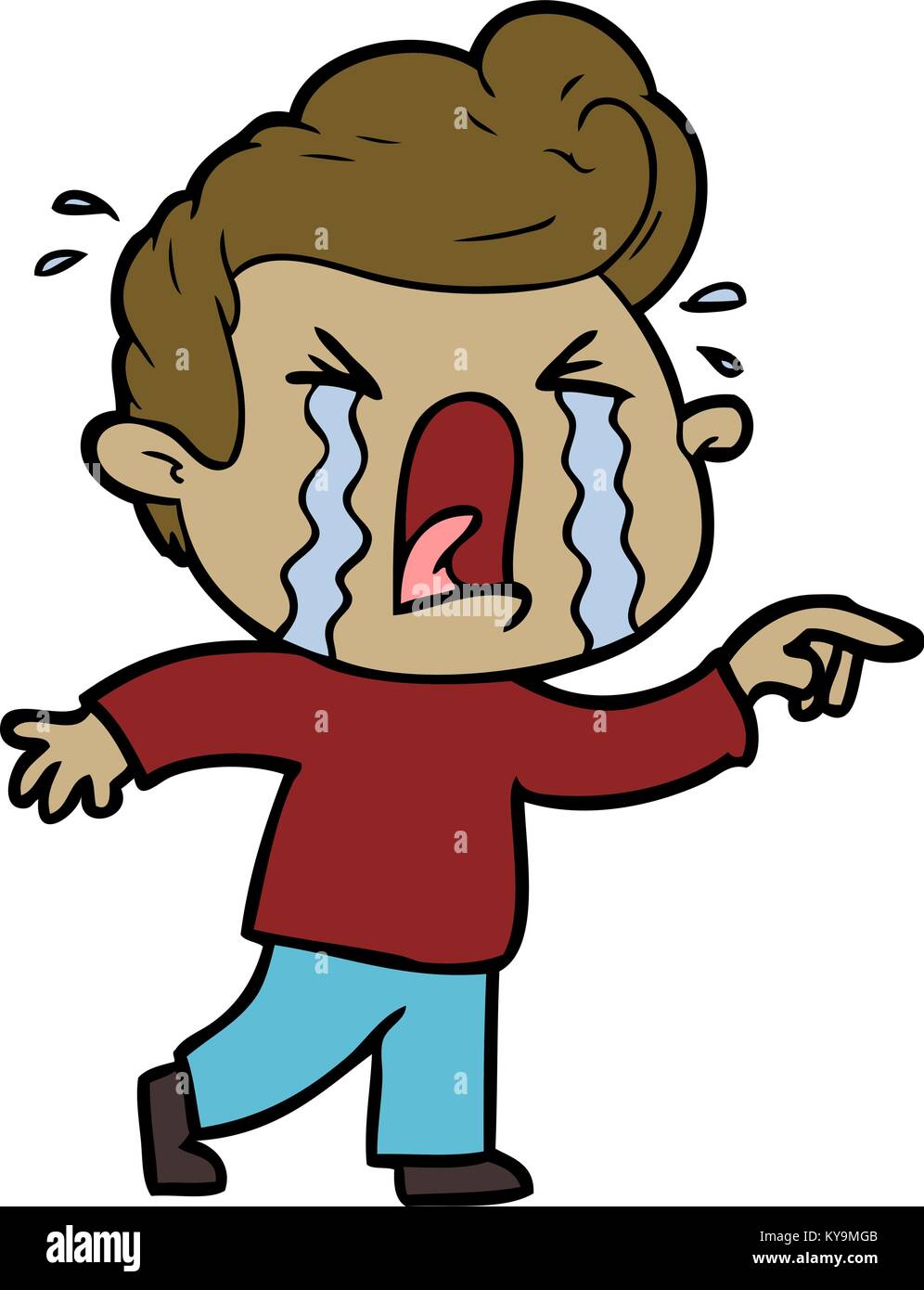 cartoon crying man Stock Vector Image & Art - Alamy
