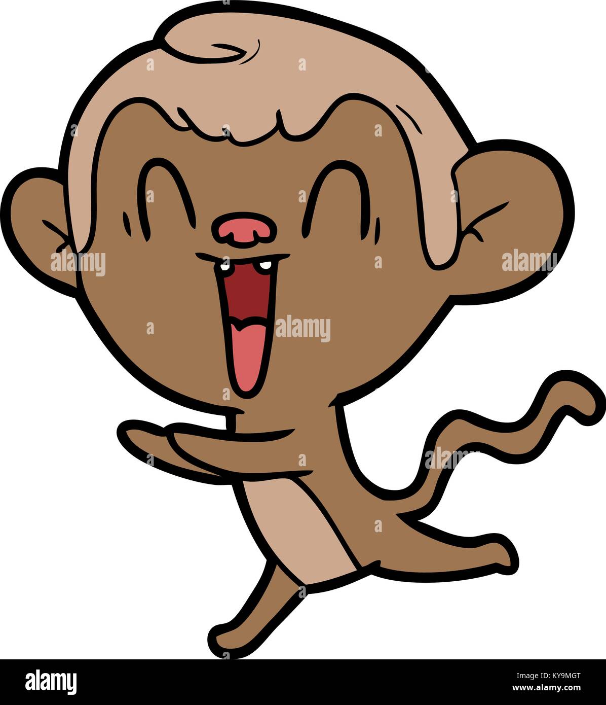 cartoon laughing monkey Stock Vector Image & Art - Alamy