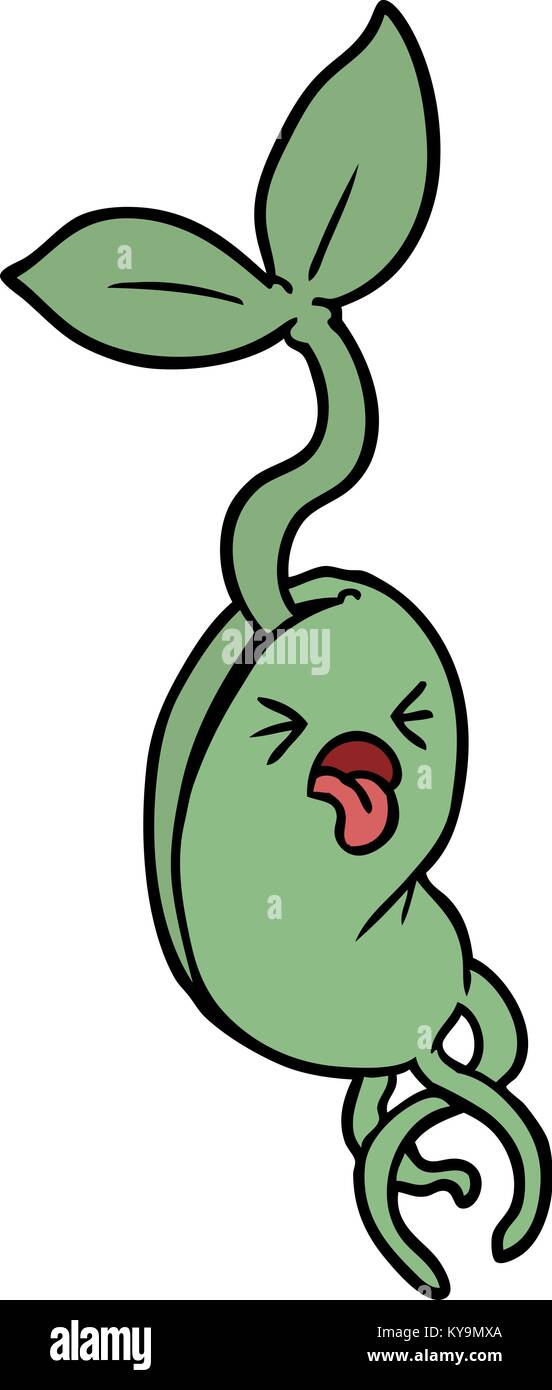 cartoon sprouting seedling Stock Vector Image & Art - Alamy