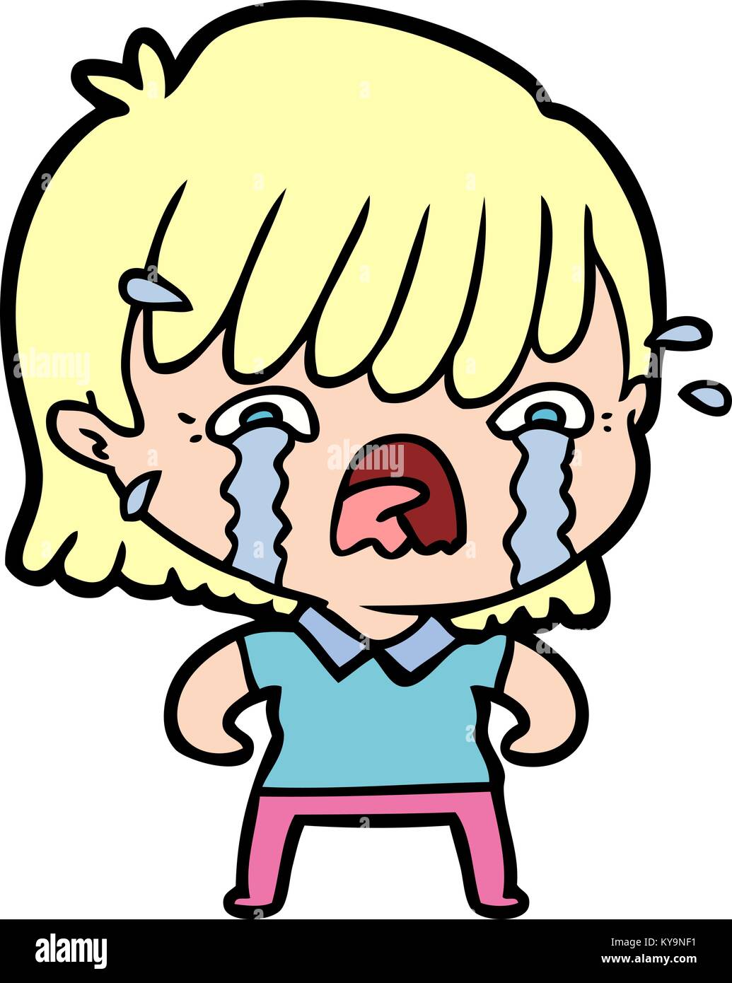 Cartoon Girl Crying High Resolution Stock Photography and Images - Alamy