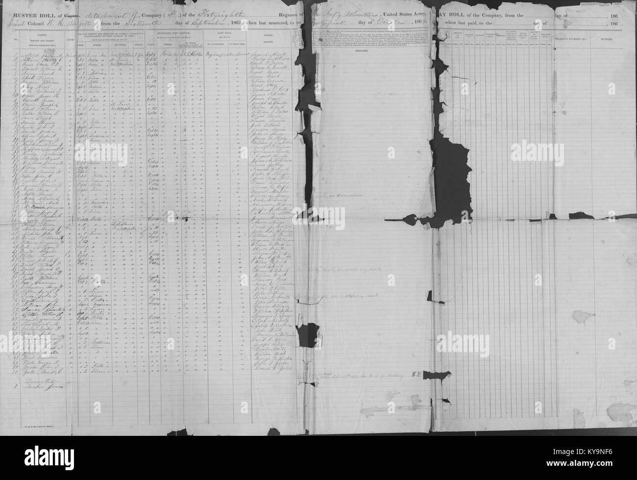 Muster roll Black and White Stock Photos & Images - Alamy