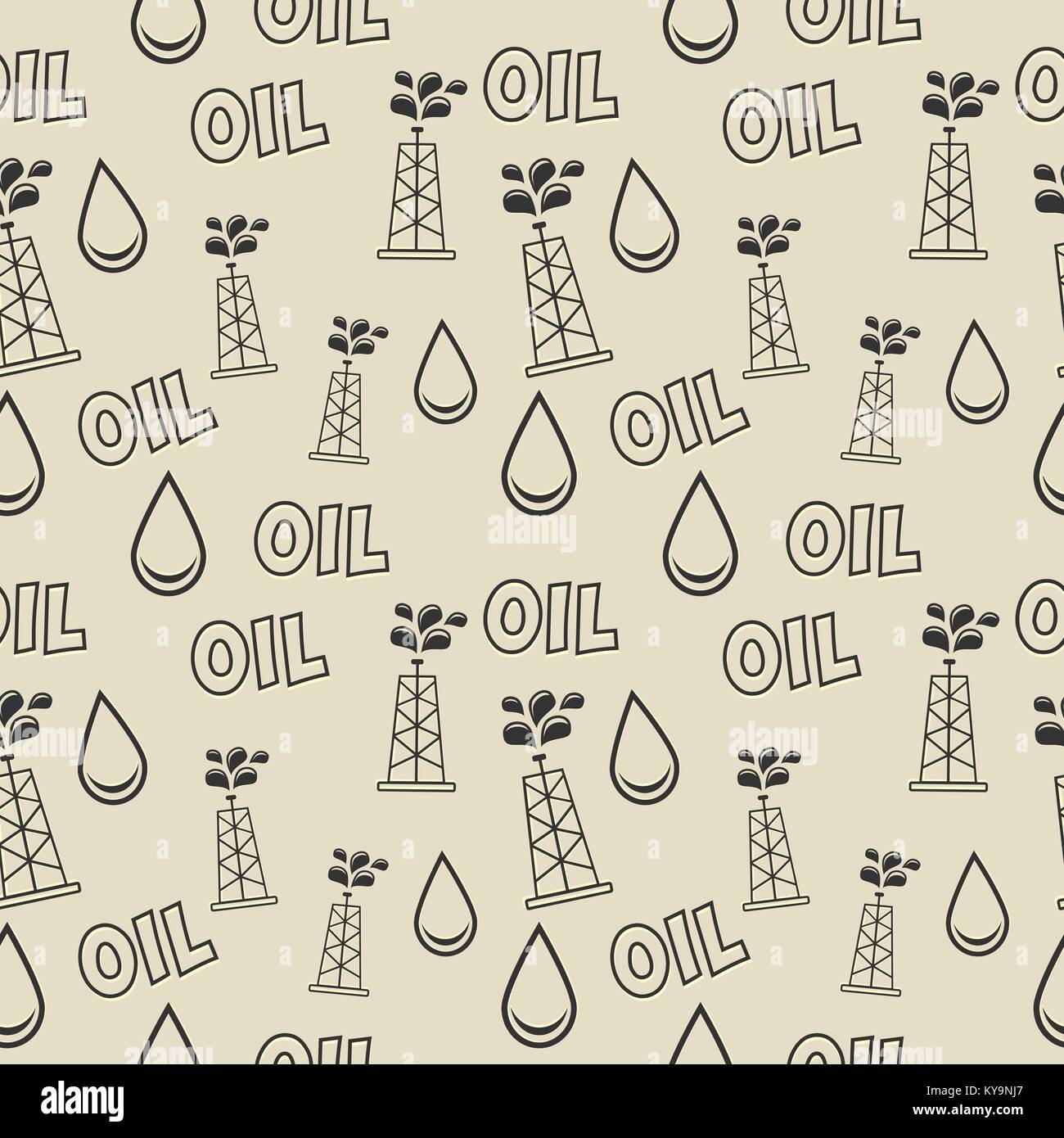 Seamless texture with oil rigs Stock Vector Image & Art - Alamy