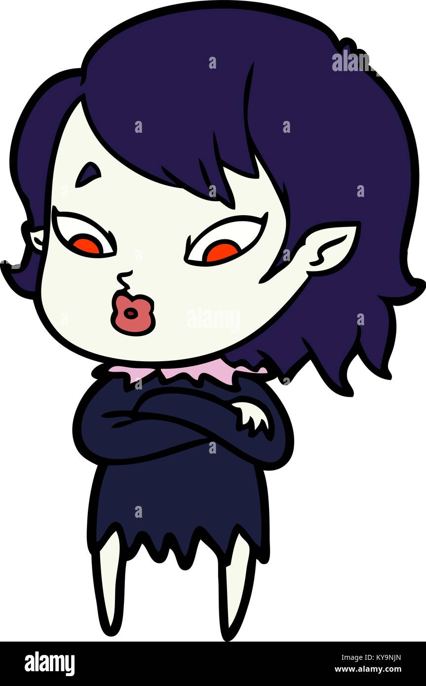 cute cartoon vampire girl Stock Vector Image & Art - Alamy