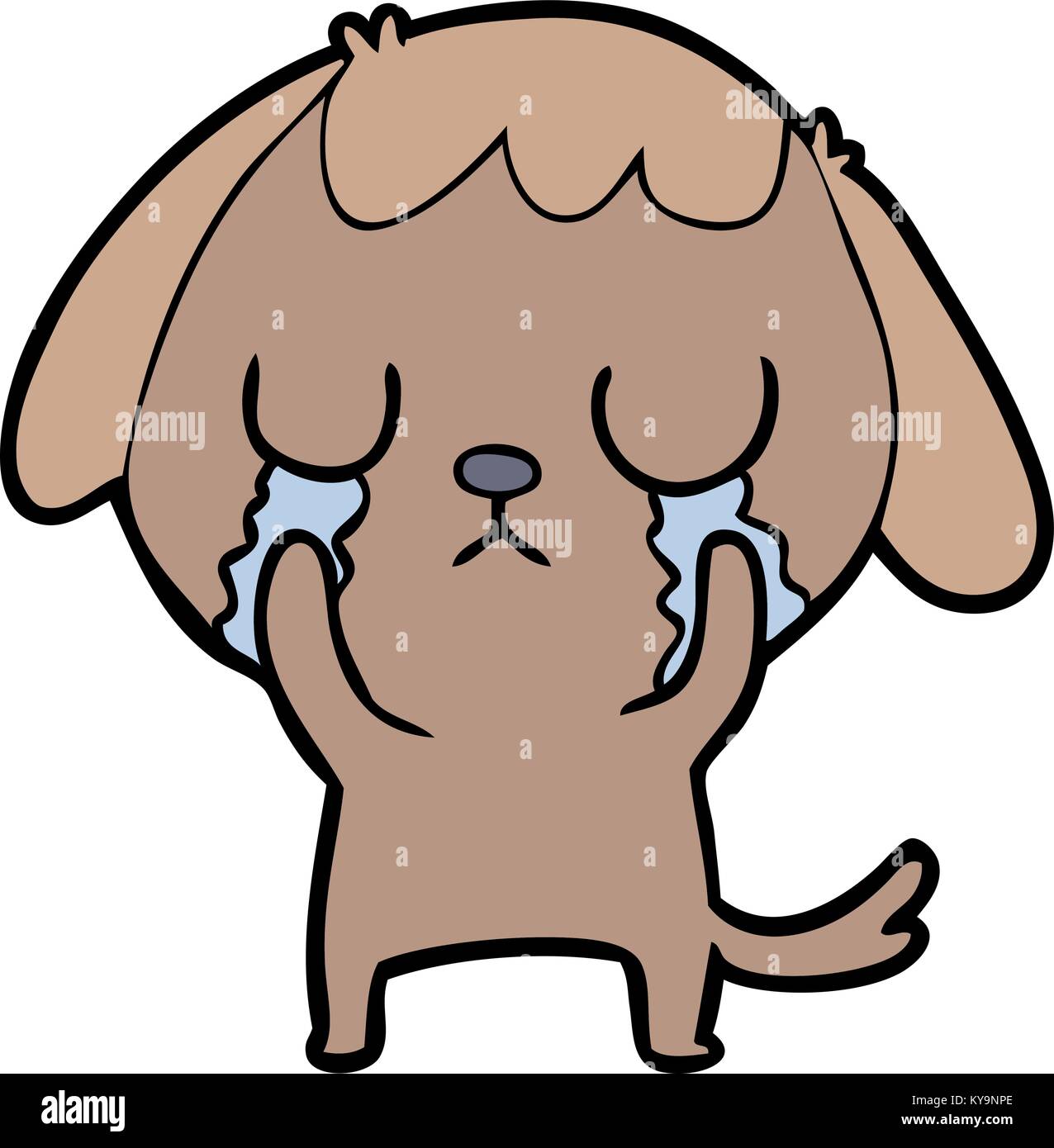 cute cartoon dog crying Stock Vector Image & Art - Alamy