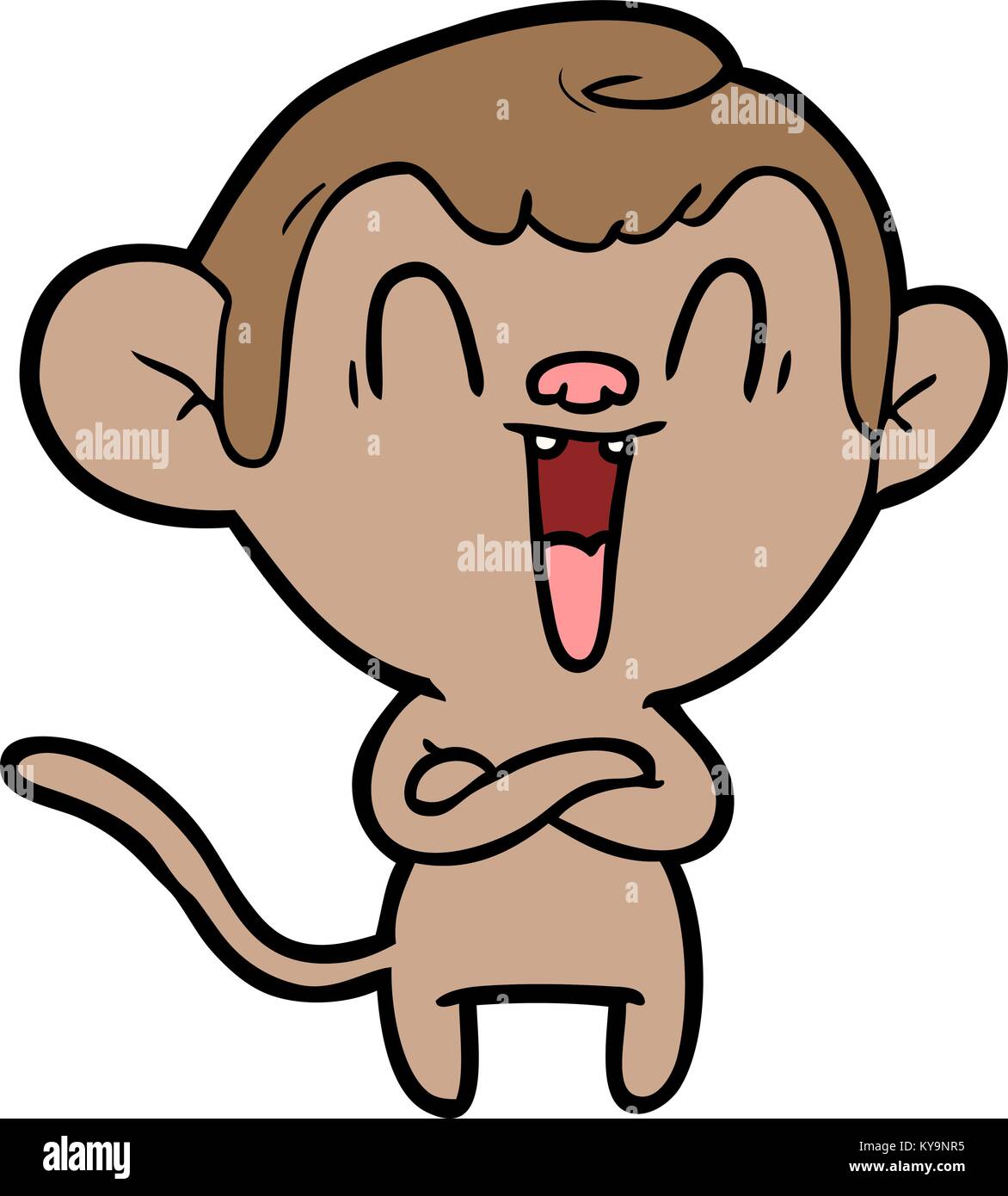 cartoon laughing monkey Stock Vector Image & Art - Alamy
